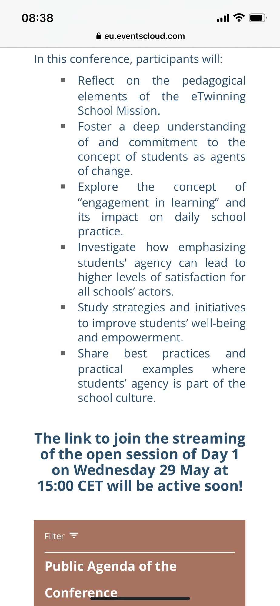 Online conference for eTwinning Schools 29-31 May 2024. The first day ...